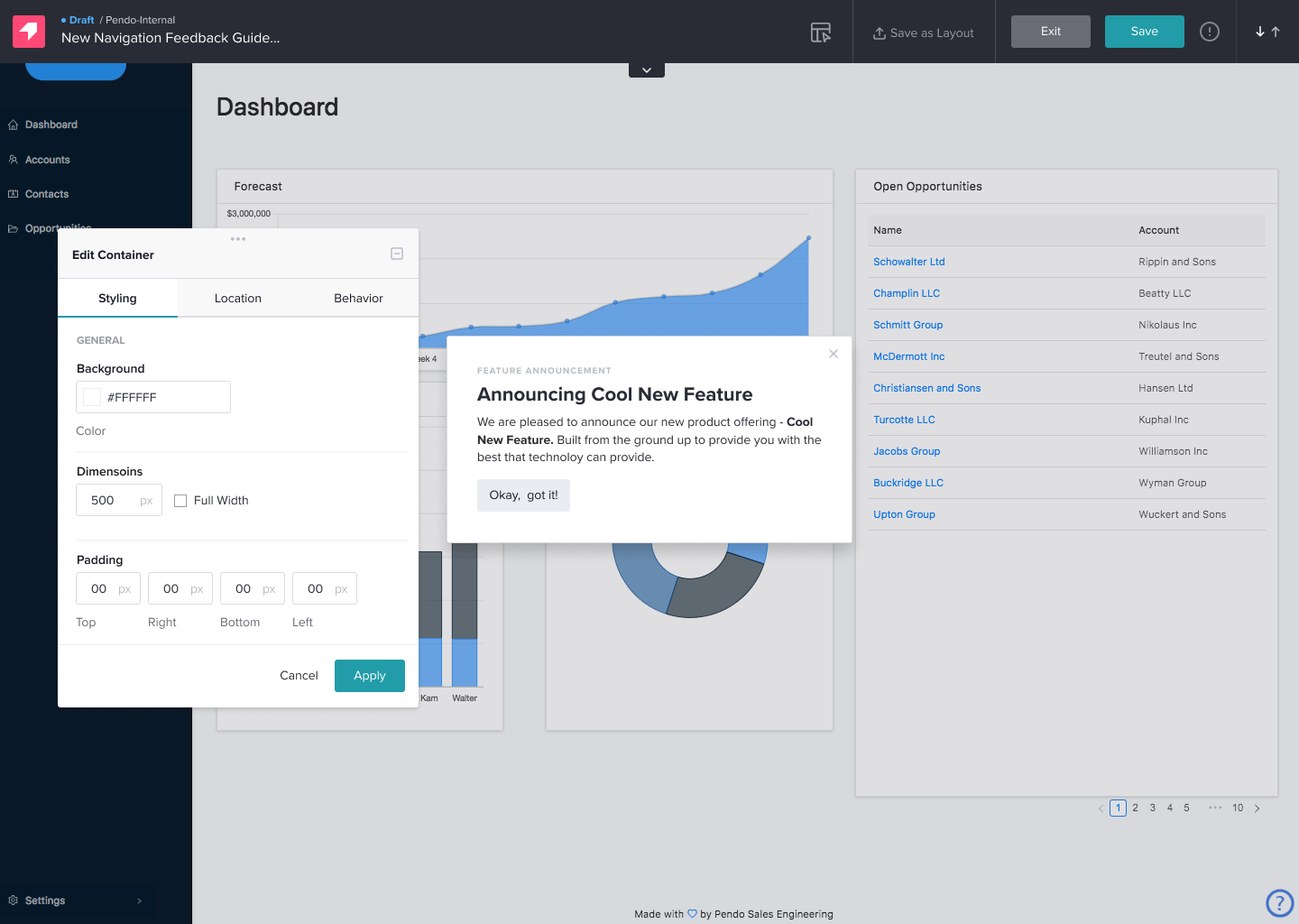 Visual Design Studio: Expand the power of in-app guides | Pendo.io Blog