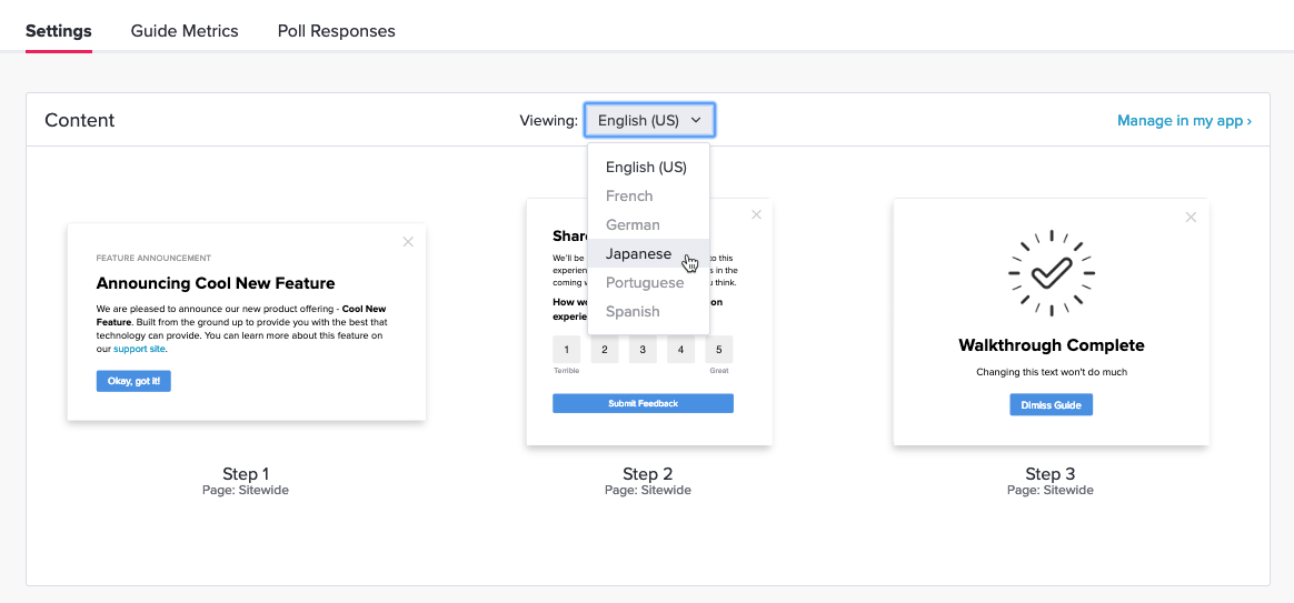 Pendo Localization: Guide users in their native language | Pendo.io Blog