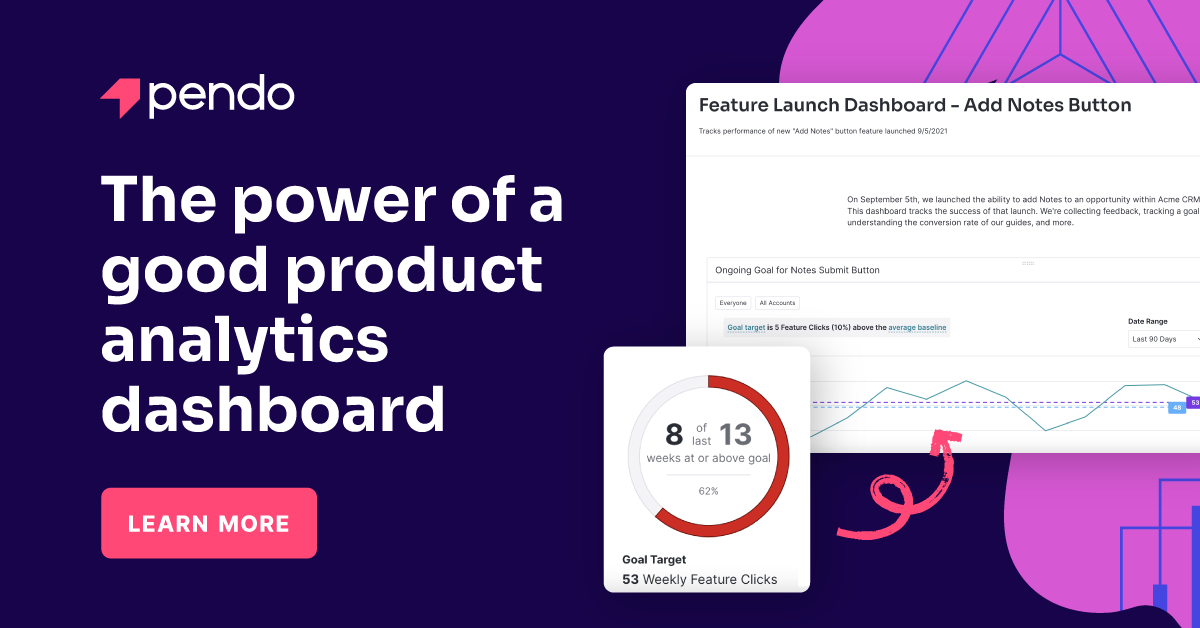 The power of a good product analytics dashboard | Pendo Blog