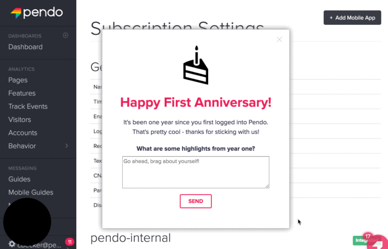 How to use in-app guides to support the full customer journey | Pendo Blog